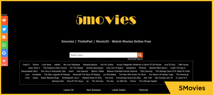 42 Top 123Movie Alternatives Site to Watch Movies for Free - Stillbon ...